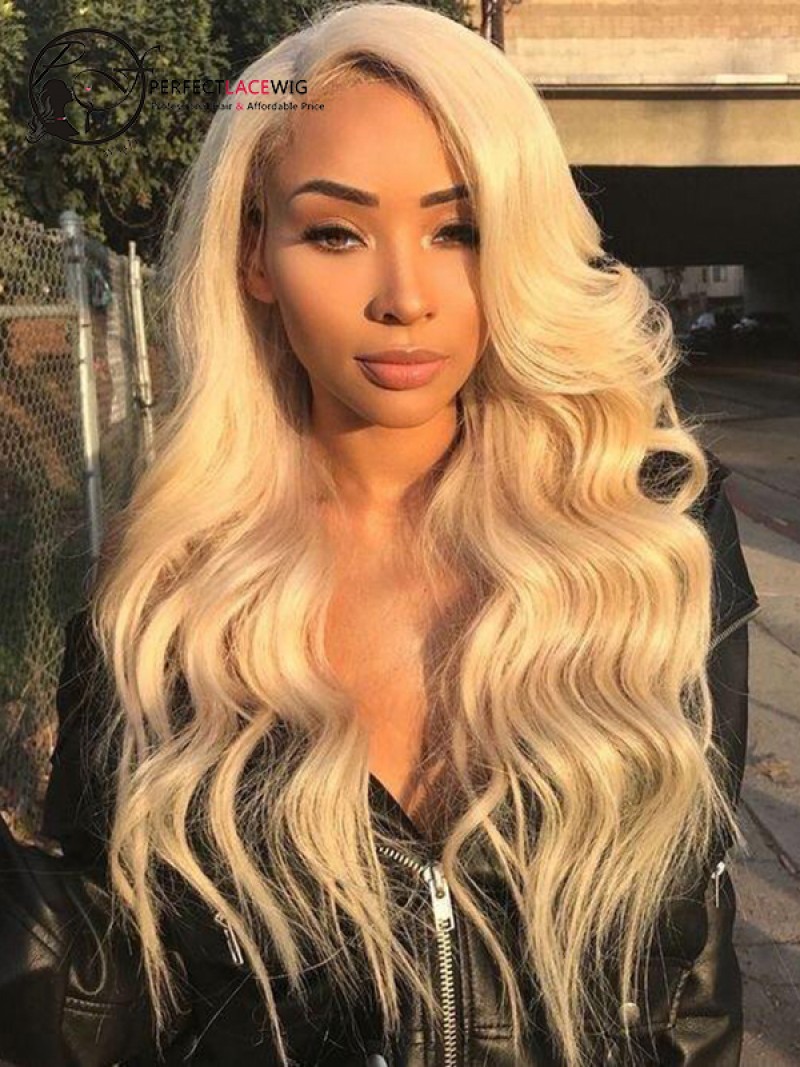 Body Wave 613 Pre Plucked Brazilian Virgin Hair Full Lace Wigs